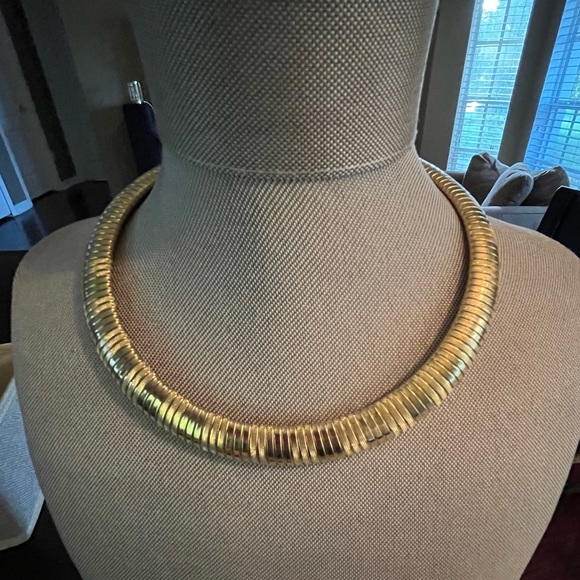 Jewelry | Vintage 9s Gold Collar Chocker Necklace | Poshmark